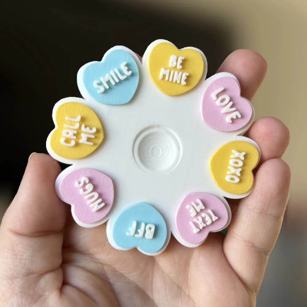 Conversation-Heart Fidget Spinner - Free 3D Print Model - MakerWorld
