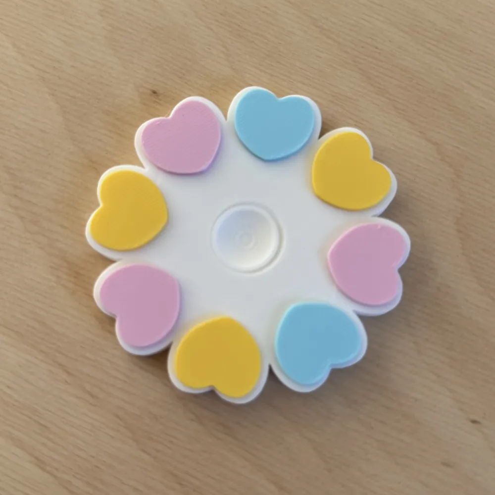 Conversation-Heart Fidget Spinner - Free 3D Print Model - MakerWorld