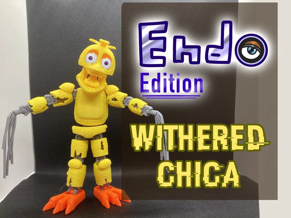 WITHERED CHICA articulated figure #EndoEdition - Free 3D Print Model ...