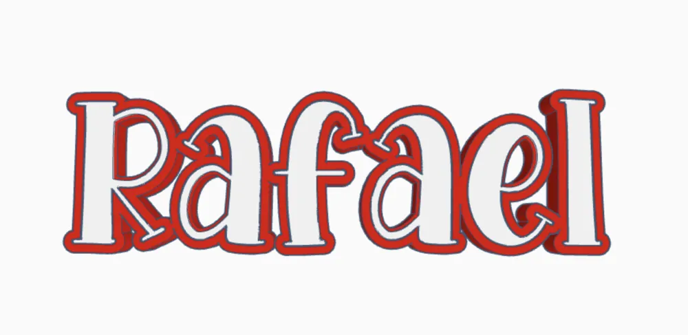 RAFAEL name names name design ornament nameplate by meetoo333 - MakerWorld