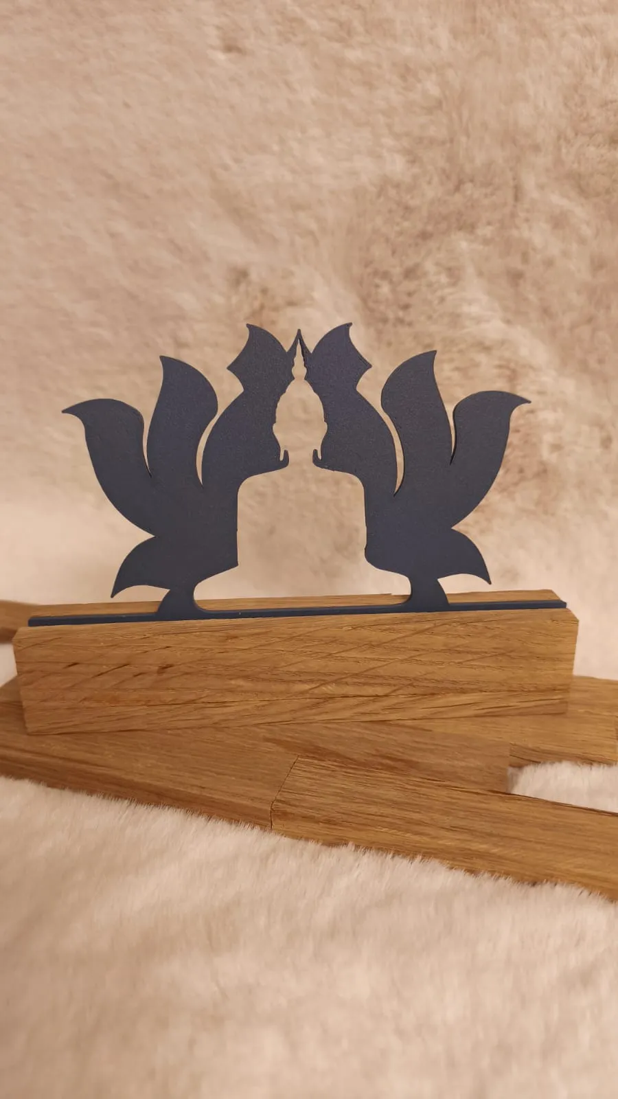 Lotus Flower Display Stand with Buddha by fadenundholz MakerWorld ...