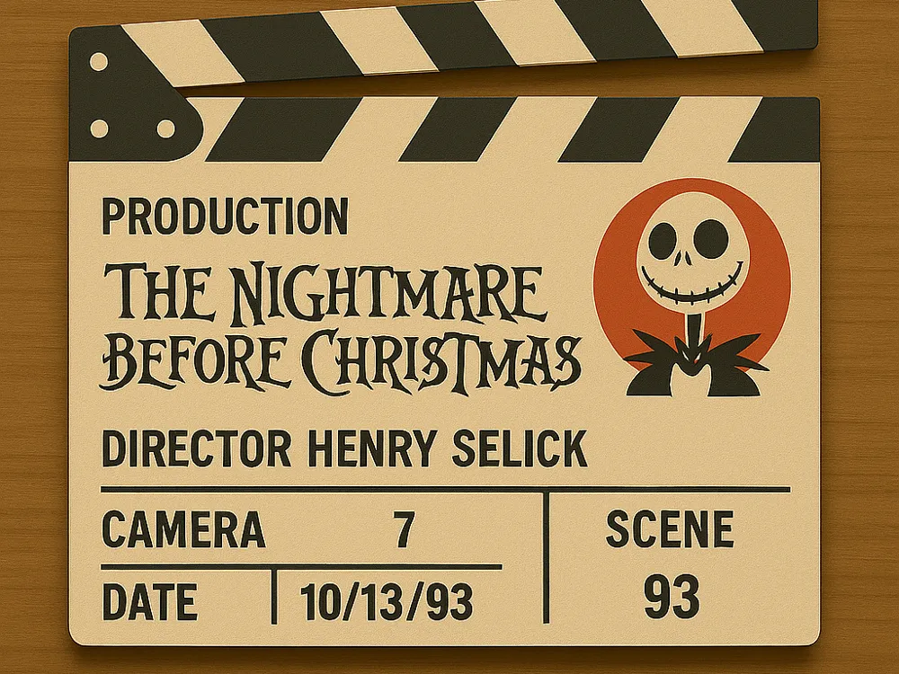The Nightmare Before Christmas Movie Clapboard by 3DPrintsForYou ...