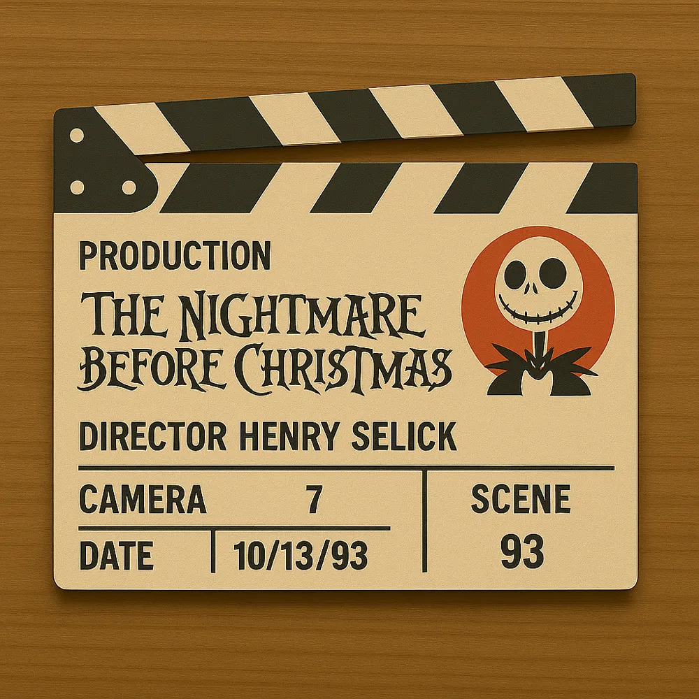 The Nightmare Before Christmas Movie Clapboard by 3DPrintsForYou ...