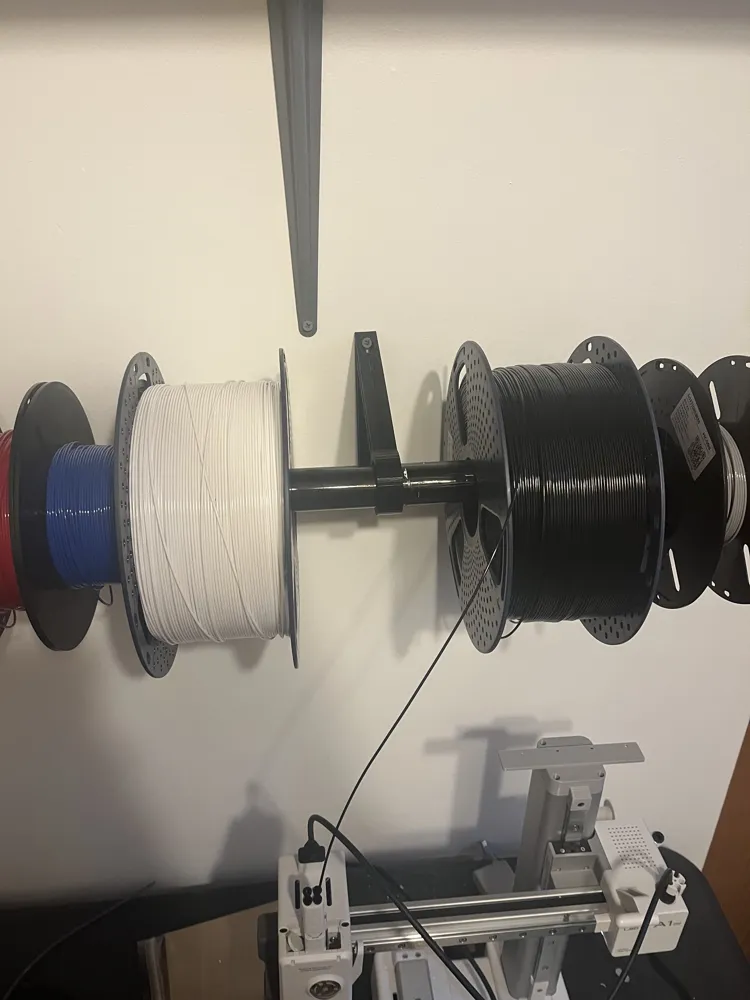 Filament Spool Rod Holder/ Wall Mount - Free 3D Print Model - MakerWorld