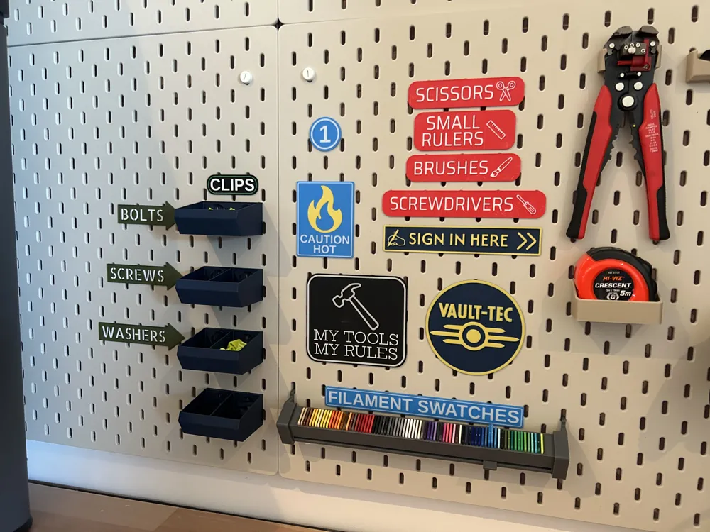 Ikea Skadis Sign Maker - Customizable & Parametric - Free 3D Print ...