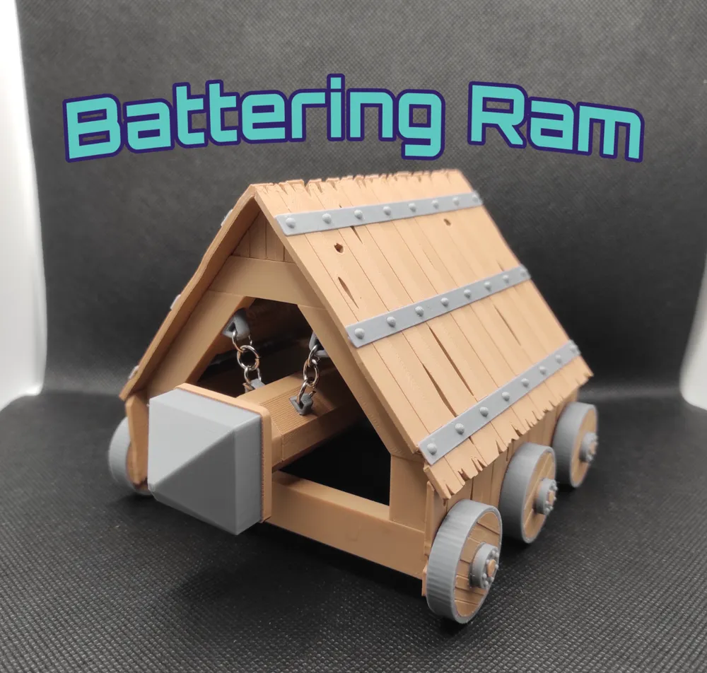 Battering Ram - Medieval Castle Siege Weapon - Free 3D Print Model ...