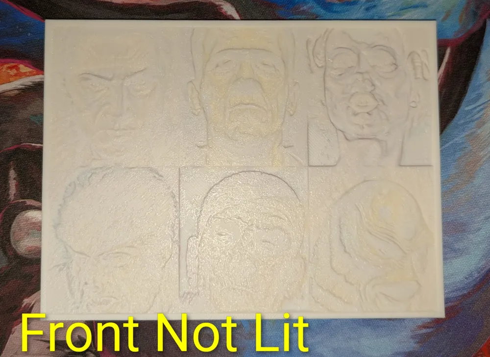 6 Classic Horror Monsters CMYK Lithophane - Free 3D Print Model ...