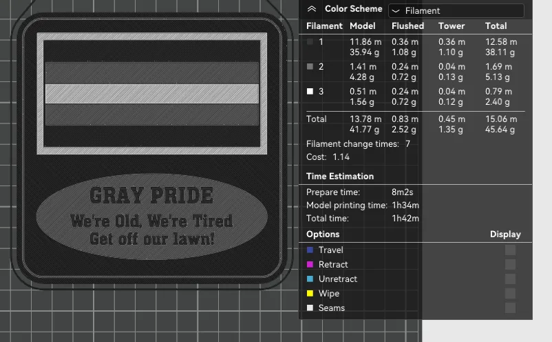 GRAY PRIDE Sign by CYBR3D - MakerWorld