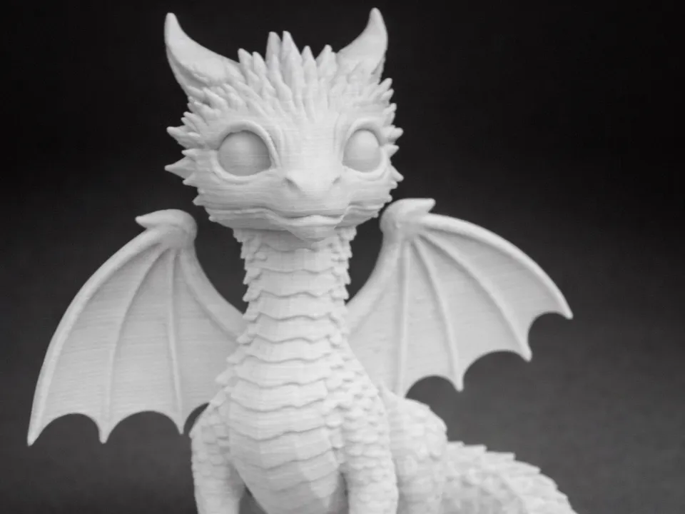 Simpatico Drago Bambino – Stampa 3D Monocromatica - Modello di stampa ...