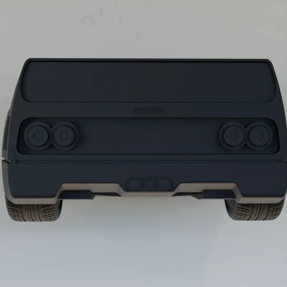 Ferrari F40 Wall Art - Rear View - Free 3D Print Model - MakerWorld