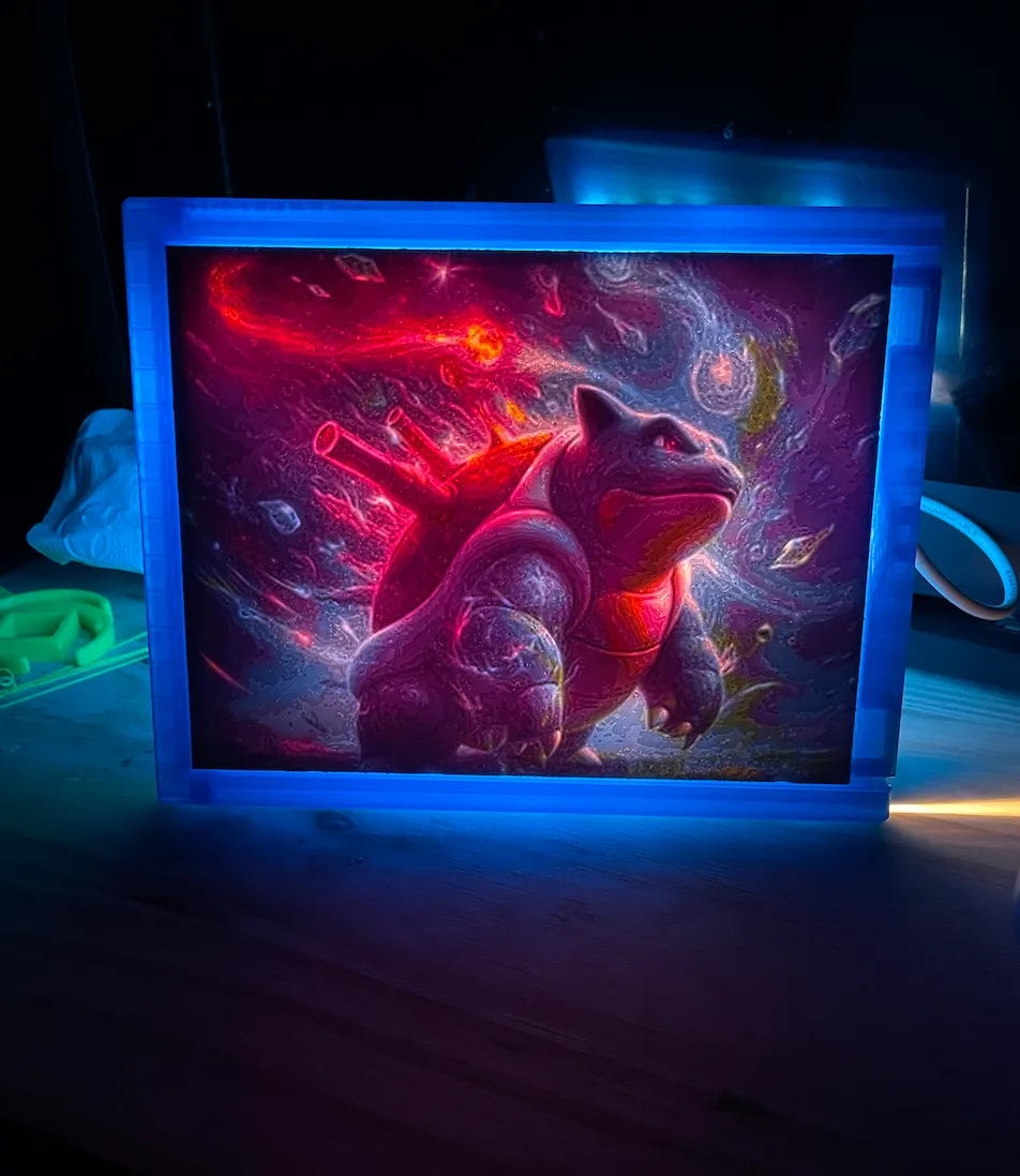 Pokemon Blastoise Lithophane CYMK by IIKenshiroII - MakerWorld