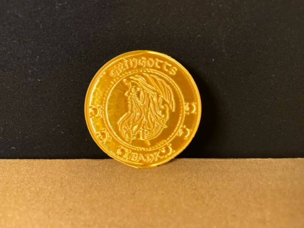 Harry Potter Magical Currency Galleon_Gold Coin - Free 3D Print Model ...