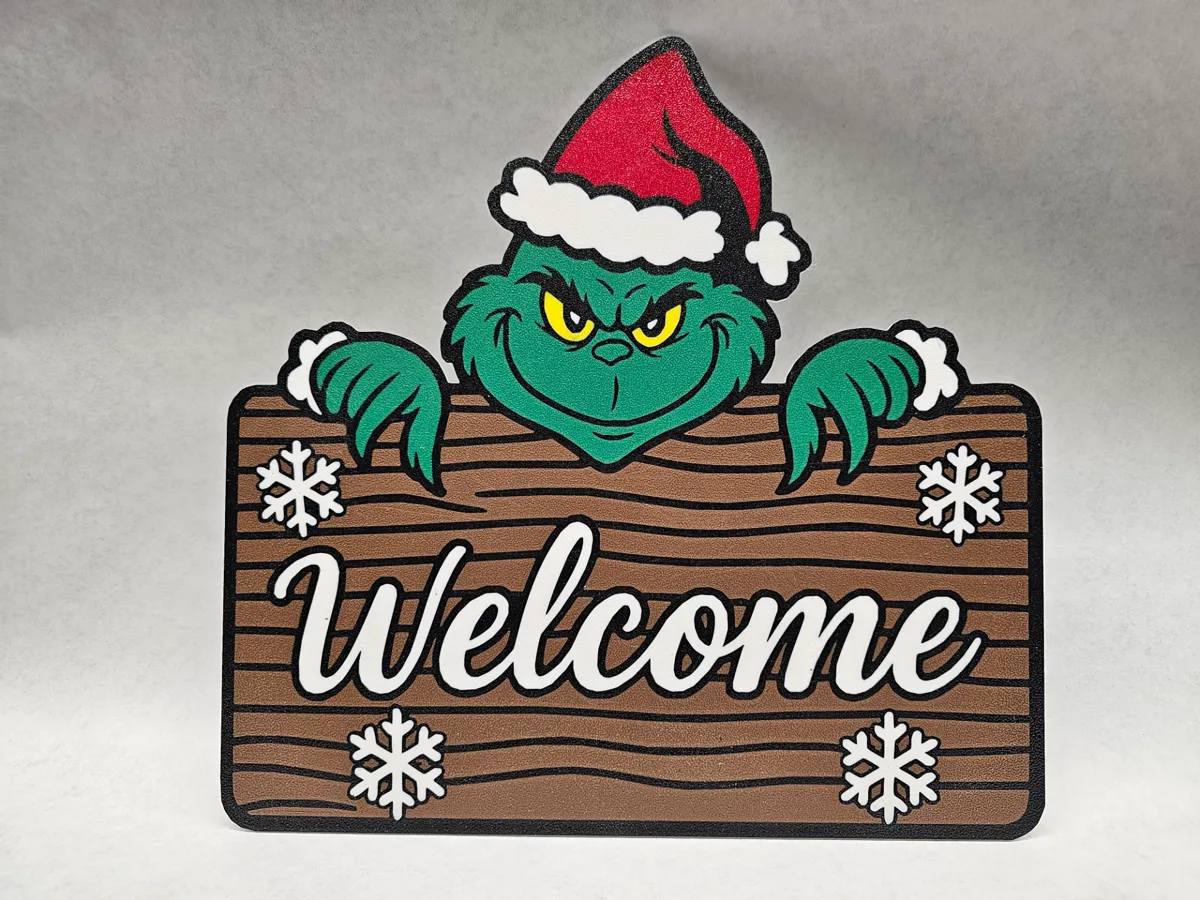 Grinch „Welcome“-Schild – Weihnachtsdekoration von 3D Werkstatt.ch ...