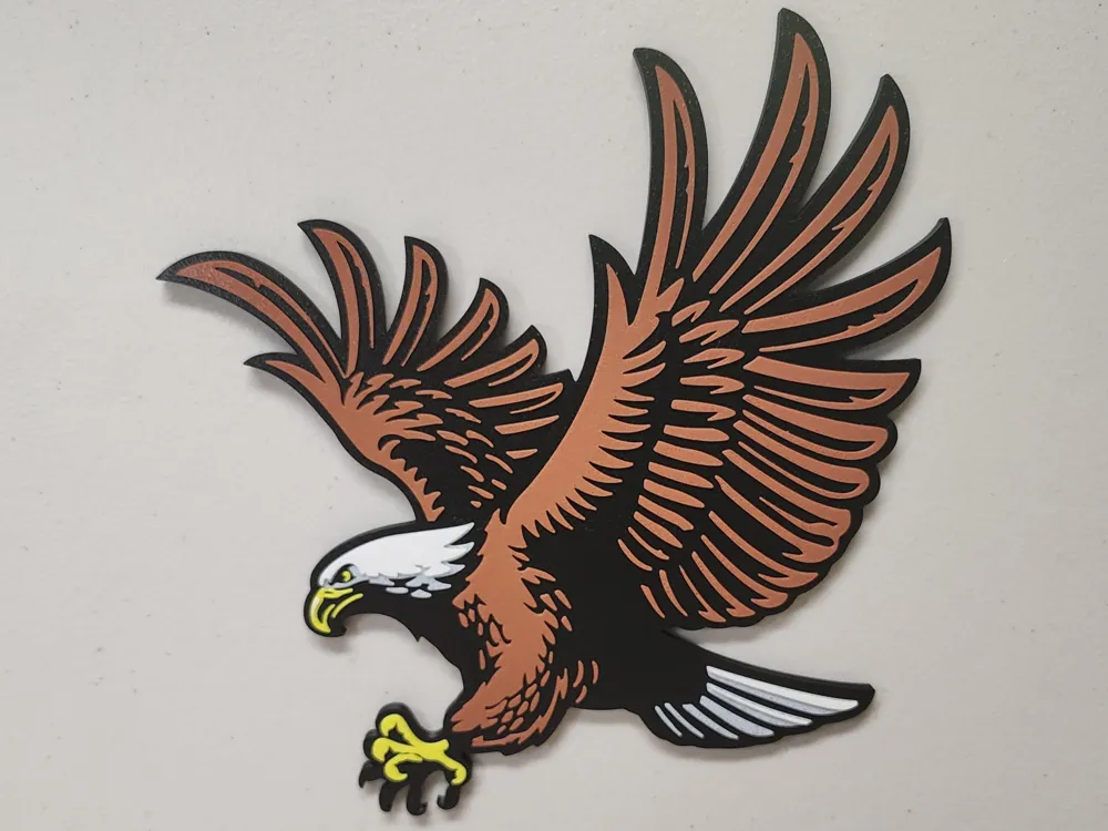 Flying Bald Eagle Wall Display by briankstan MakerWorld: Download Free 3D Models