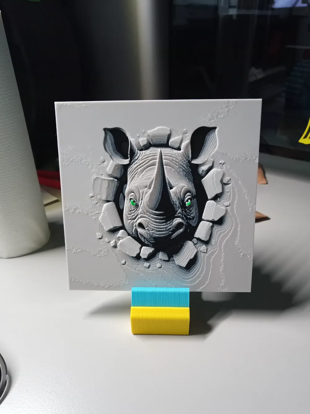 Rhinoceros Hueforge by Michele MM3D - MakerWorld