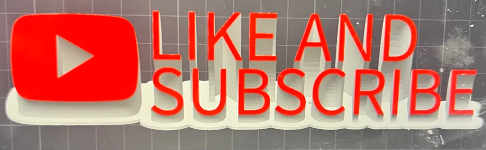 YouTube LIKE AND SUBSCRIBE Sign Remixed by Digital_Duck - MakerWorld