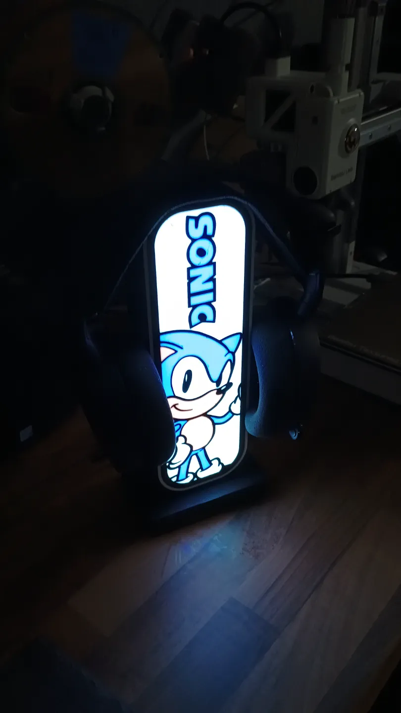 Sonic the hedgehog headset lightbox faceplate by 3DealityDesigns24 ...