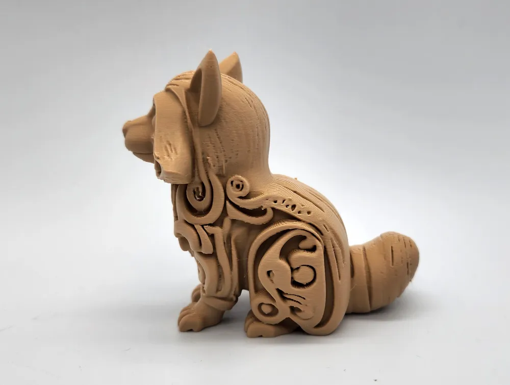 Wood-Carved Cute Raccoon by Triple G Workshop MakerWorld: Download Free ...