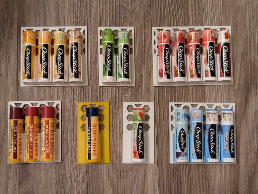 Chapstick Holder (Multiple Sizes and Multi-Color) - Free 3D Print Model ...