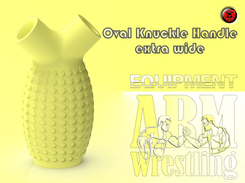 Extra-Wide Arm Wrestling Oval Knuckle Grip by CopyKnight - MakerWorld
