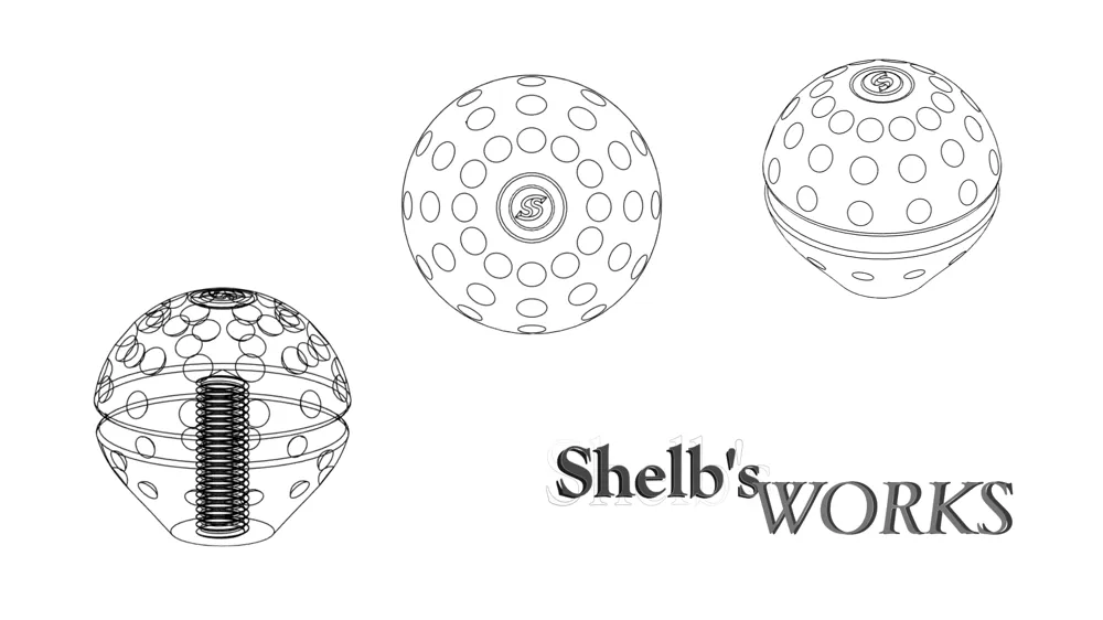 Golf ball style gear knob M10 by Shelb'S WORKS MakerWorld: Download ...