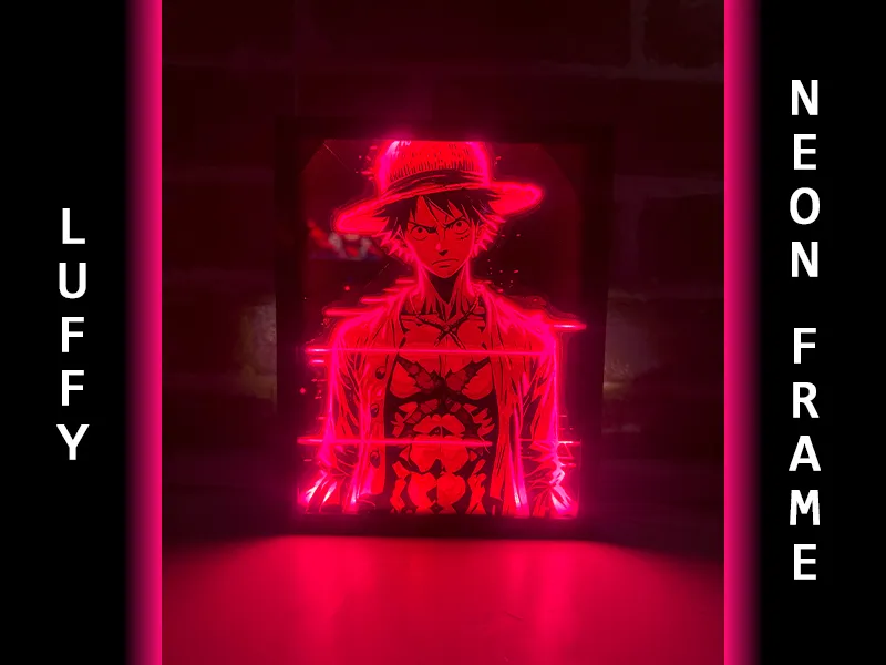 LUFFY / ONE PIECE NEON FRAME by 3DPrintica - MakerWorld