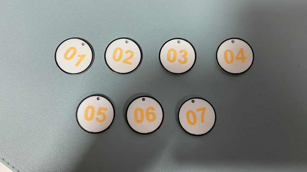 Number Token Keychain by dambin MakerWorld: Download Free 3D Models