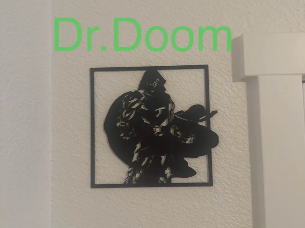 Dr. Doom Wall Art - Free 3D Print Model - MakerWorld