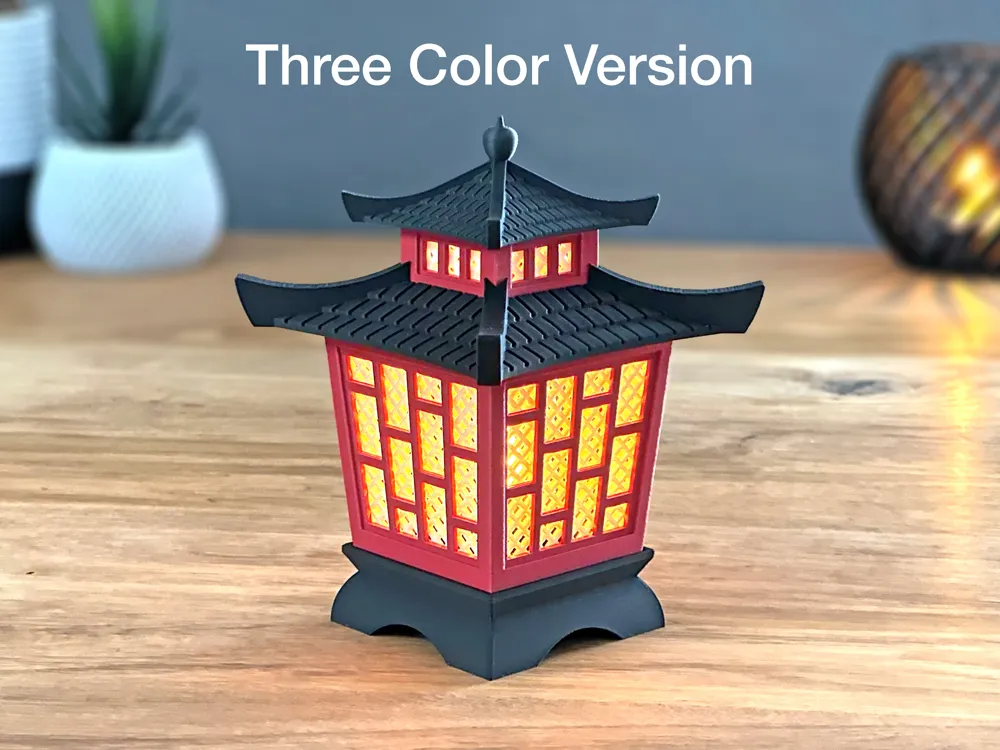 Japanese Style Mini Tea Light Lantern - Free 3D Print Model - MakerWorld