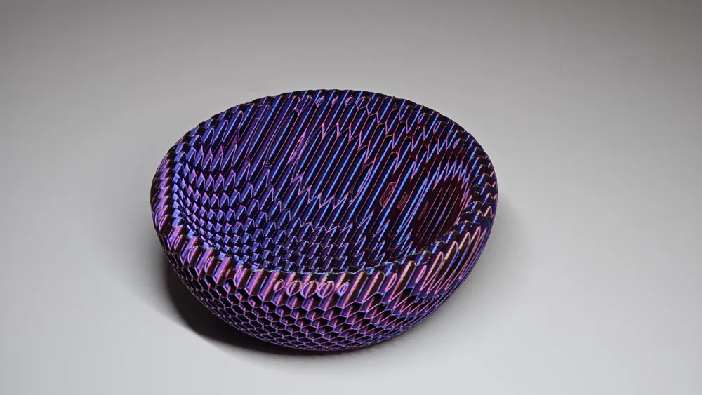 Hexagonal Pattern Bowl with Multicolor Gradient - Free 3D Print Model ...