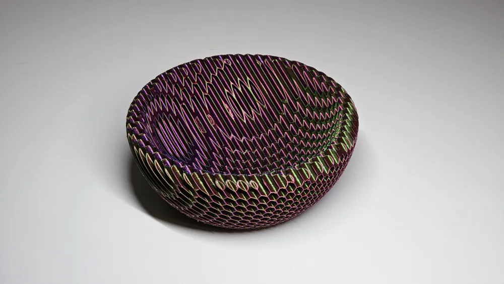 Hexagonal Pattern Bowl with Multicolor Gradient - Free 3D Print Model ...