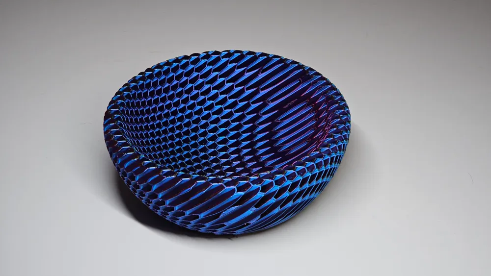 Hexagonal Pattern Bowl with Multicolor Gradient - Free 3D Print Model ...