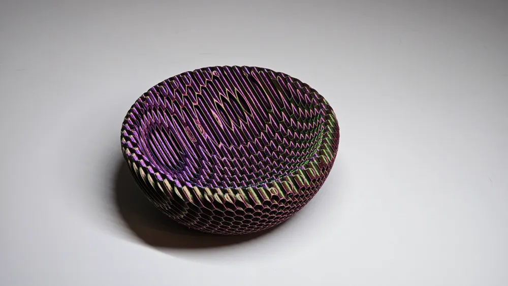 Hexagonal Pattern Bowl with Multicolor Gradient - Free 3D Print Model ...
