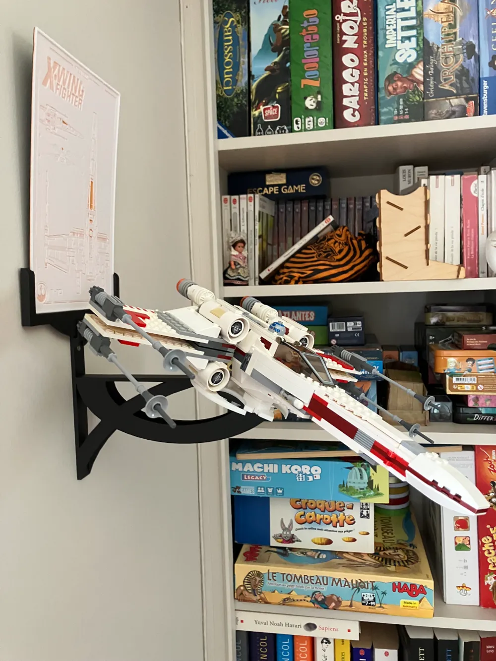 X-Wing 9493 Brick Model Wall Mount - Version 2 by RV42MakerWorld ...
