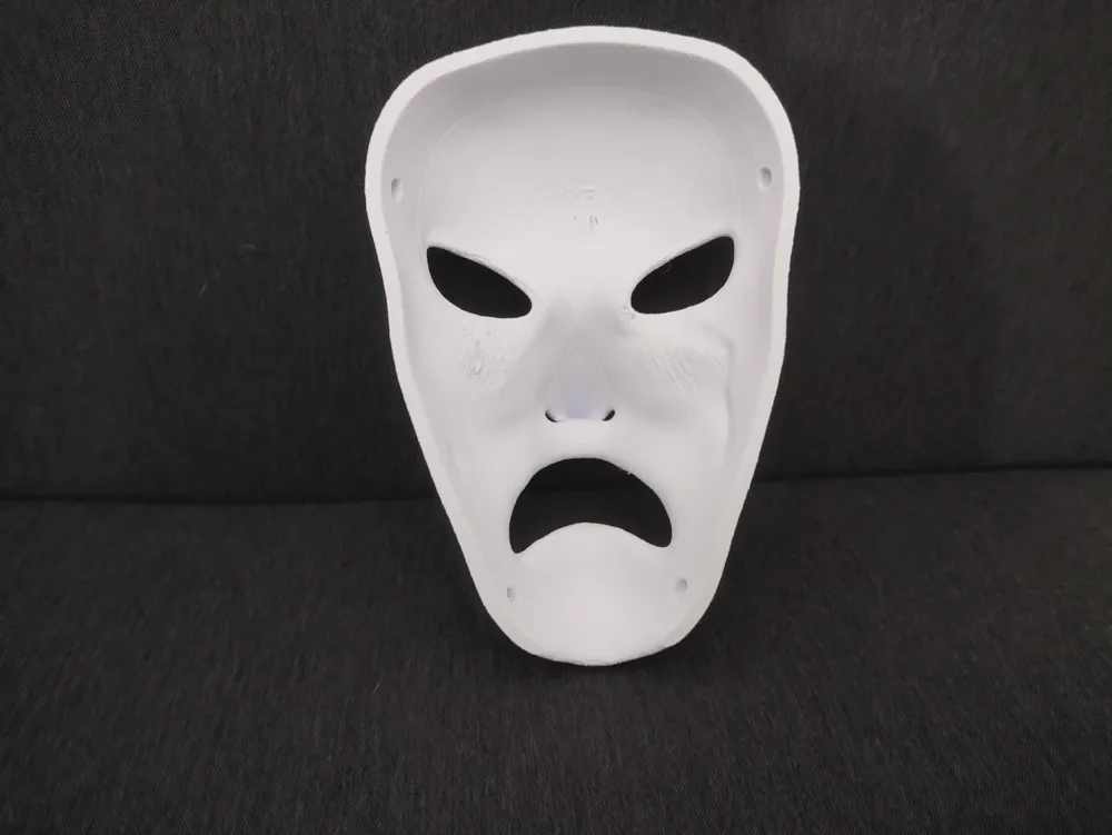 Angry & Smiling theater mask easy to print by TocToc3dPrint - MakerWorld