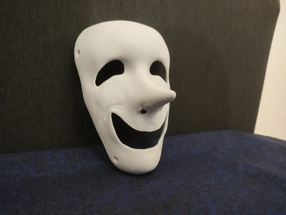 Angry & Smiling theater mask easy to print by TocToc3dPrint - MakerWorld