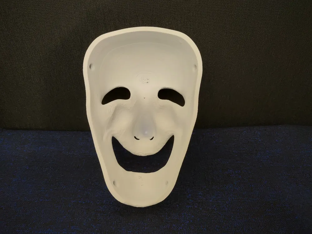 Angry & Smiling theater mask easy to print by TocToc3dPrint - MakerWorld