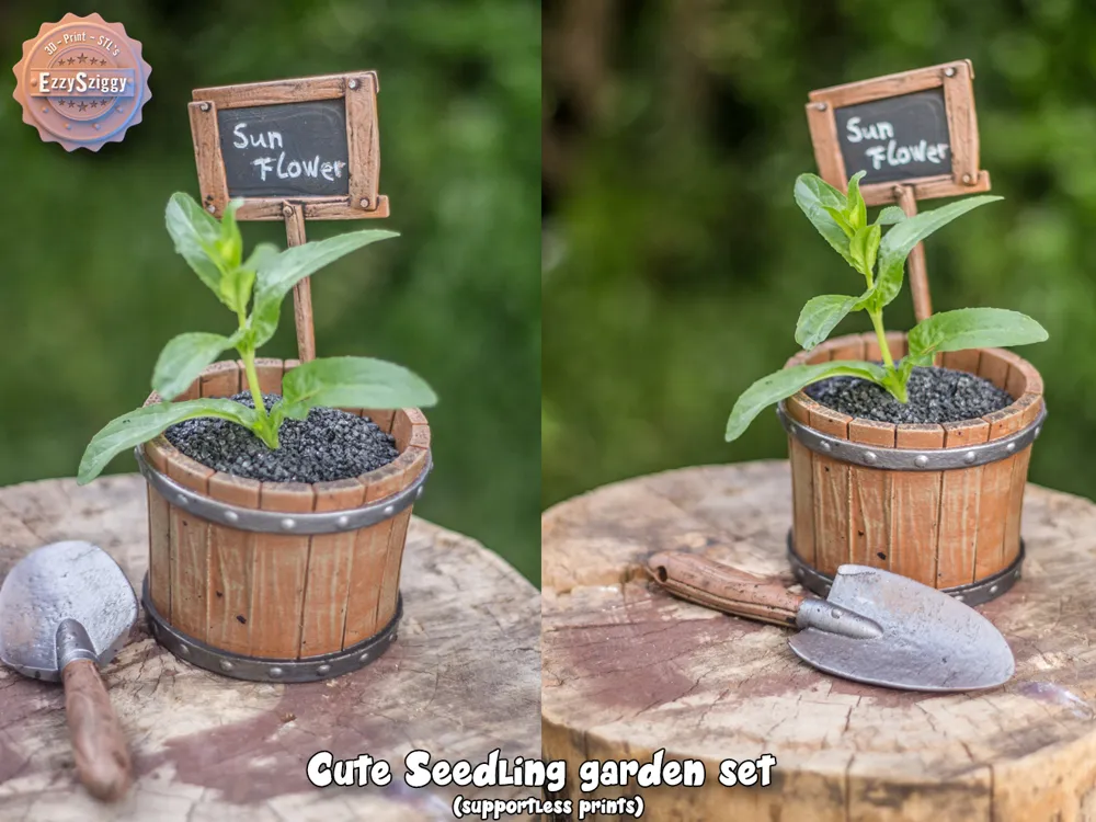 Cute Garden seedling set by EzzySziggy - MakerWorld