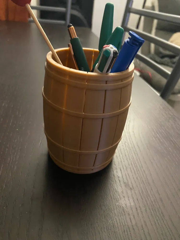 pot a crayon tonneau (pencilbox barrel ) by riouk83000 - MakerWorld
