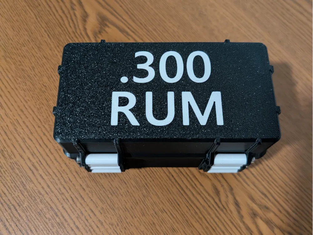 300 RUM Remington Ultra Mag 50rnd Ammo Box - Free 3D Print Model ...