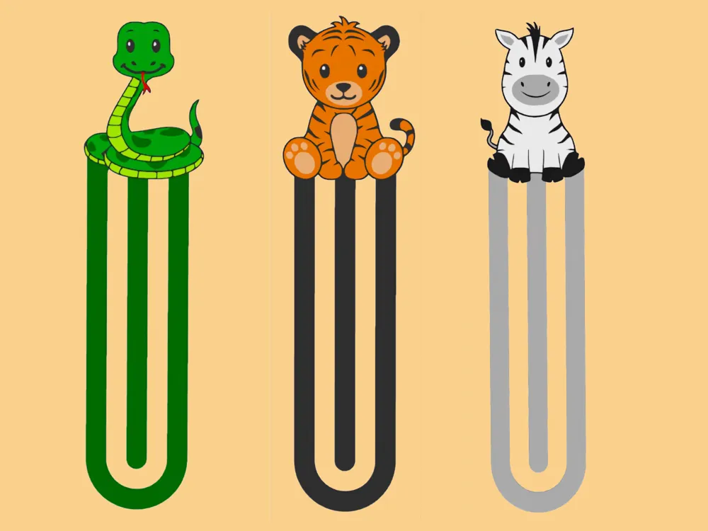 Animal Bookmark Collection - Free 3D Print Model - MakerWorld