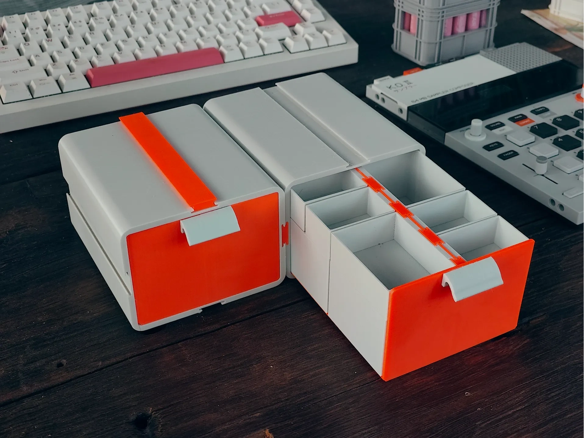 Modular Stackable Parts Organizer V1.0 by 大岛的小张 - MakerWorld