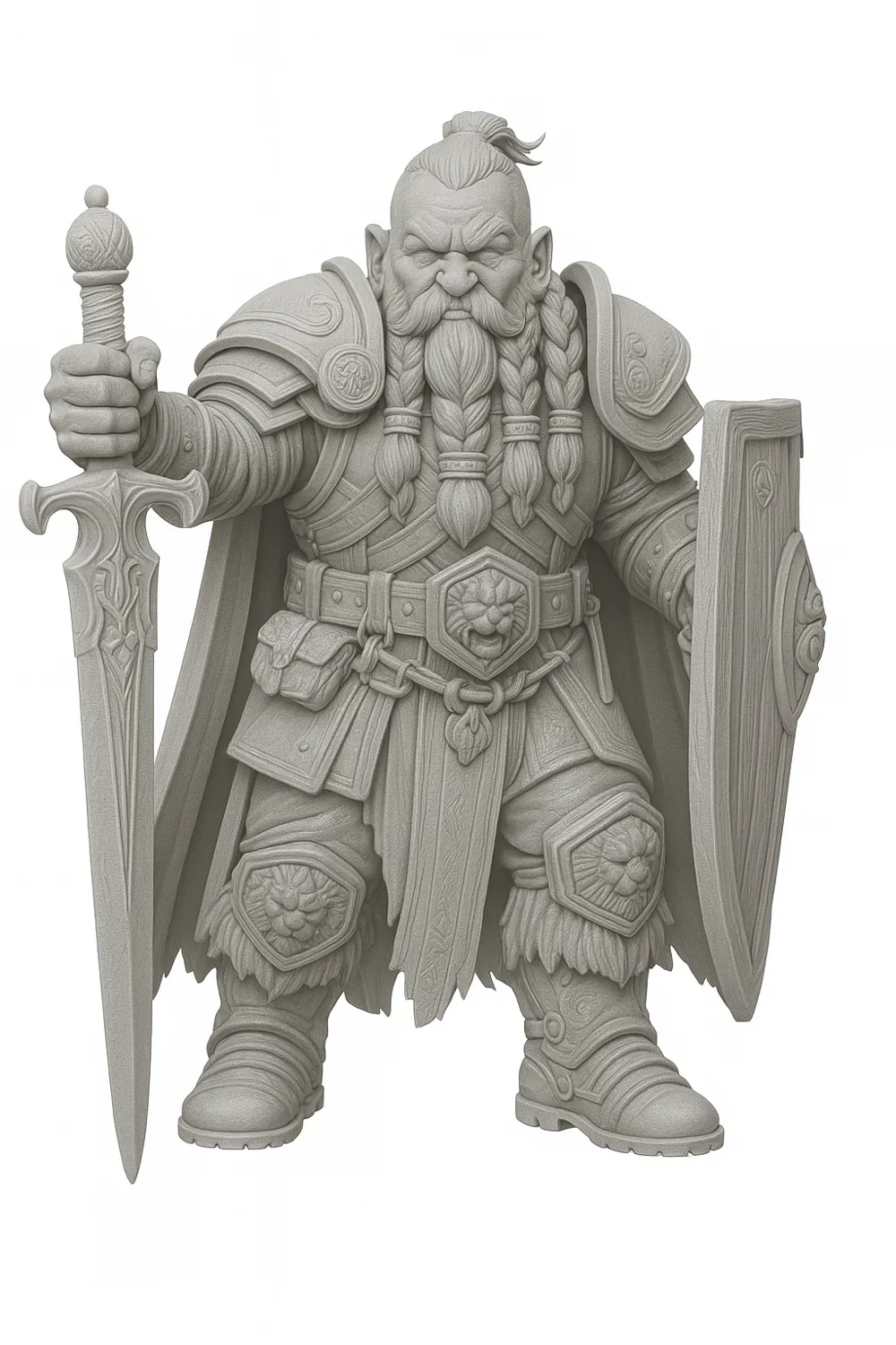 DnD Dwarf Male Fighter with Great sword and Shield by Alan-and-Jordi ...