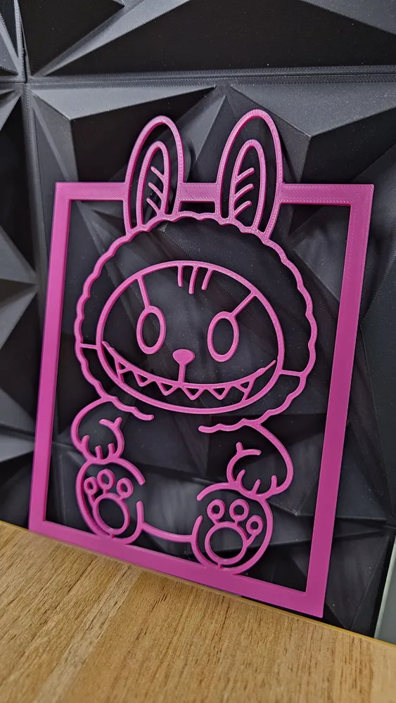 Labubu Line Art Sign by Polletronics MakerWorld: Download Free 3D Models