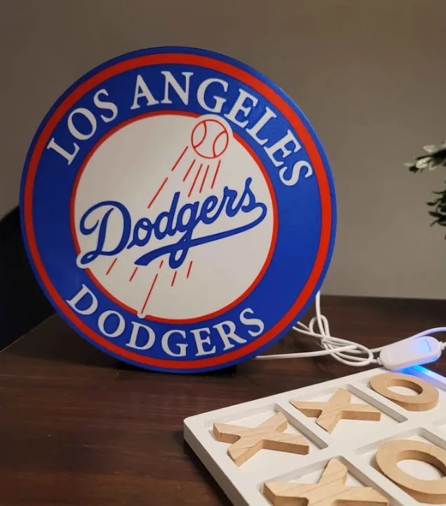 Los Angeles Dodgers Light Sign - Free 3D Print Model - MakerWorld