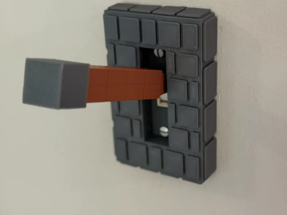 Minecraft Light Switch with Lever - Single switch by MitchNC MakerWorld ...