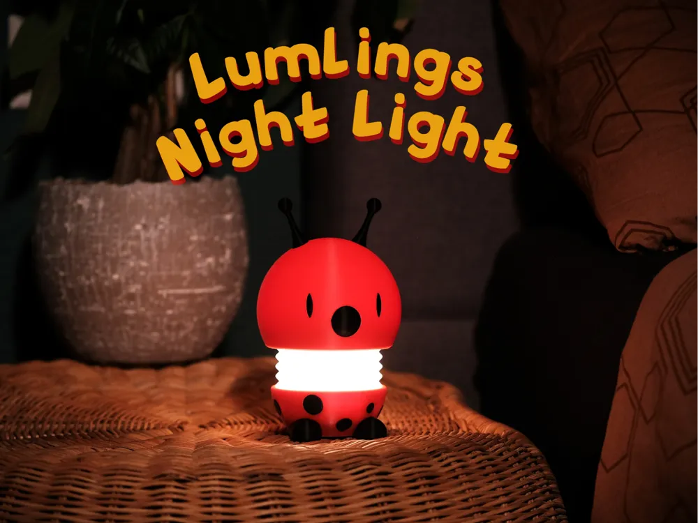 LumLings Ladybug Night Light / Kids Bedside Lamp - Free 3D Print Model ...