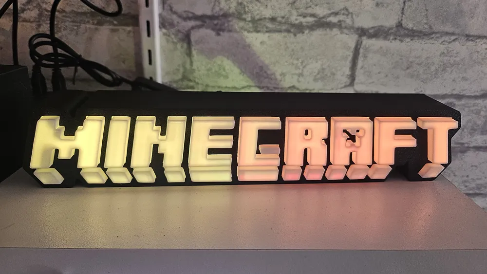 Minecraft 3d logo lightbox no ams by Tommy Gun MakerWorld: Download ...