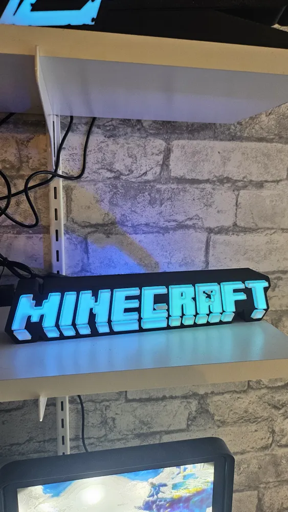 Minecraft 3d logo lightbox no ams by Tommy Gun MakerWorld: Download ...