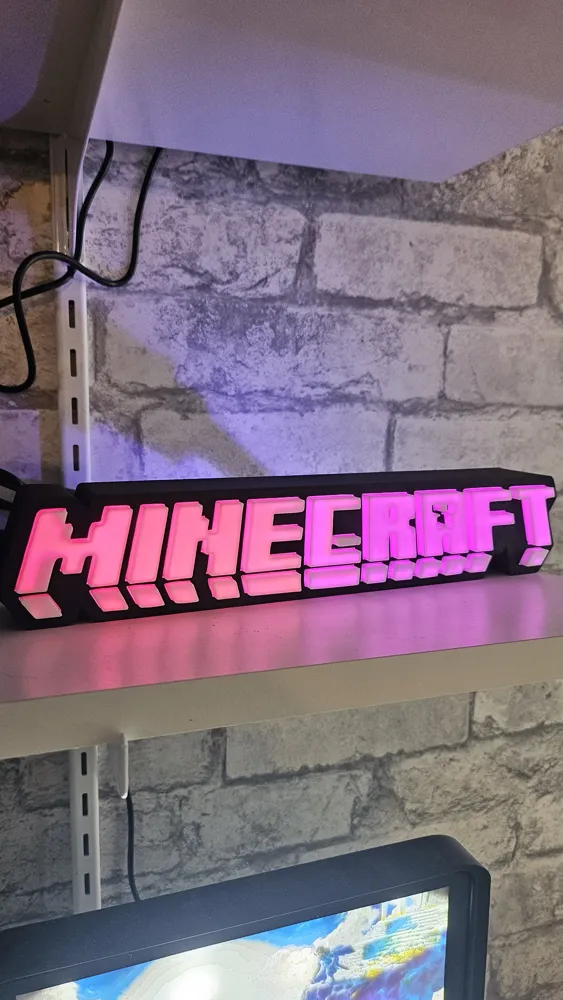Minecraft 3d logo lightbox no ams by Tommy Gun MakerWorld: Download ...